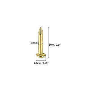 uxcell Small Tiny Nails 1.2x8mm(DXL) for Wooden DIY Decorative Pictures Boxes Household Accessories Brass Tone 200pcs