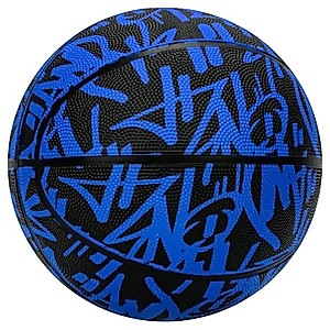 AND1 Street Ink Rubber Basketball: Official Regulation Size 7 (29.5 inches) Rubber Basketball - Deep Channel Construction Streetball, Made for Indoor Outdoor