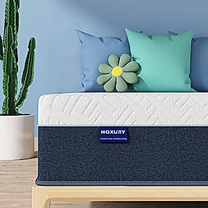 HOXURY Queen Mattress, 10 Inch Green Tea Memory Foam Mattress in a Box, Medium Firm Queen Size Mattress for Cool Sleep & Pressure Relief, CertiPUR-US Certified
