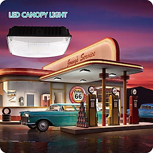 NEW SOONLED LED Canopy Light 45W, AC100-277V,5400Lumens 5000K, ETL & DLC Listed 5-Year Warranty,Waterproof IP65 Canopy LED Light, Square LED Canopy Lights Outdoor