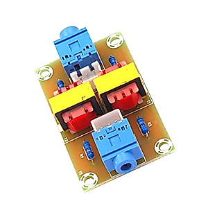 HiLetgo 2pcs XH-M372 Stereo Audio Isolator Vehicle Common Ground Interference Elimination Current Noise Isolation Transformer Coupler with 3.5mm Audio Socket