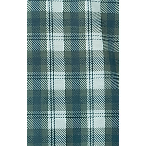 PajamaGram Pajamas Kids - Girls Pajama Sets, Teal Plaid Button-Front PJ, 10