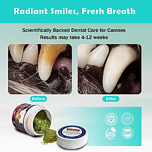 ColEaze Dog Teeth Cleaning Powder-Dog Dental Care and Bad Breath Treatment, Plaque Removal Herbal Dental Powder for Healthy Teeth & Gums for All Dogs