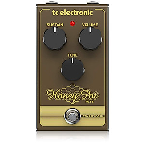 TC Electronic HONEY POT FUZZ Vintage-Flavored Fuzz Pedal with Massive Wall of Tones and Miles of Sustain