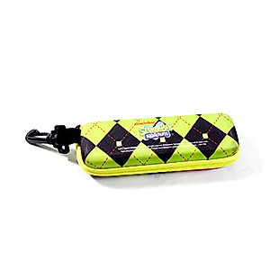 Nickelodeon Spongebob Squarepants & Patric Star Themed Eye Sun Glasses Case Color Pattern Green & Black Chequered