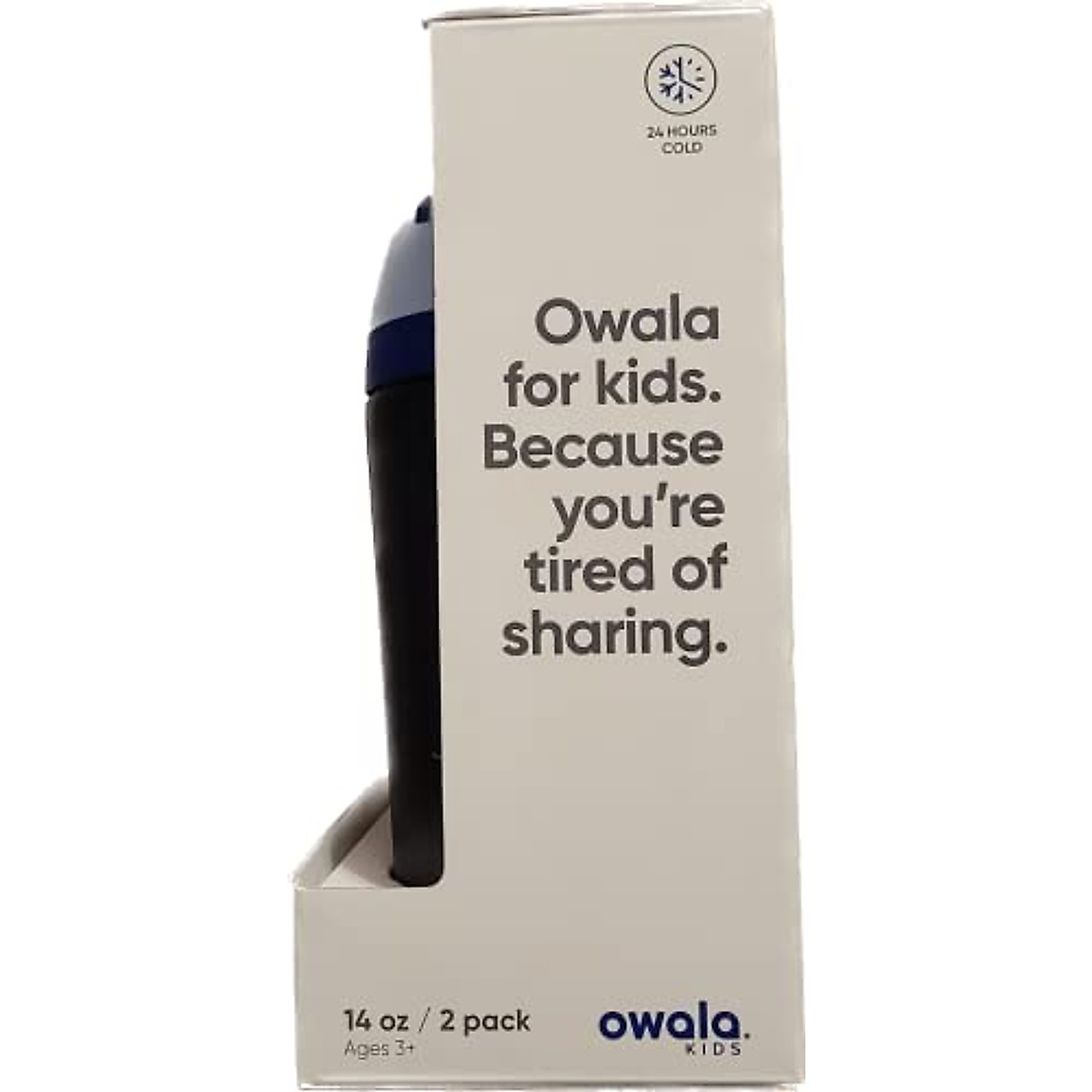 Owala Kids (Pink/Pink and Teal/Yellow) 14 Oz. Water Bottle Carry Loop With Integrated Lock Hygienic Flip Straw Colored Straw Leak Proof Insulated Stainless Steel Perfect Size For Small Hands