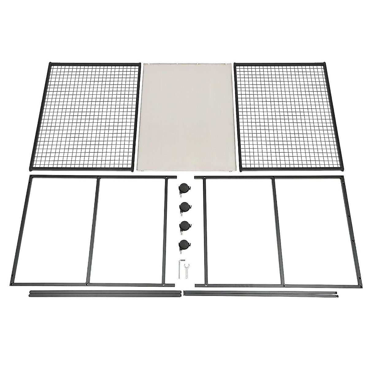 Outdoor Grill Dining Cart 3-Shelf Movable Dining Cart Adjustable Prep Cart Table Stand Storage Rack Shelves Kitchen Heavy Duty Grill Cart for Camping Lawn