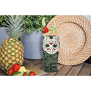 Friday The 13th Geeki Tikis Jason Voorhees Mug | Official Horror Collectible Tiki Style Ceramic Cup | Holds 26 Ounces