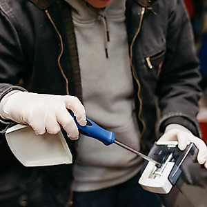 GLOVEWORKS Industrial Ivory Latex Gloves, Case of 1000, 4 Mil, Size Medium, Powder Free, Textured, Disposable, TLF44100