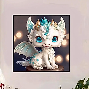 JFYHAB Zodiac Diamond Painting Kits for Adults, Full Drill Chinese Zodiac Diamond Art for Beginners, Round 5D Dragon Paint with Diamonds Pictures Gem Art Painting Kits DIY Adult Crafts Kits 12x12inch