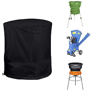 BOSKING Universal Wood Chipper Shredder Mulcher Cover Waterproof Dustproof Electric Leaf Mulcher Cover Black Wood Chipper Protective Cover