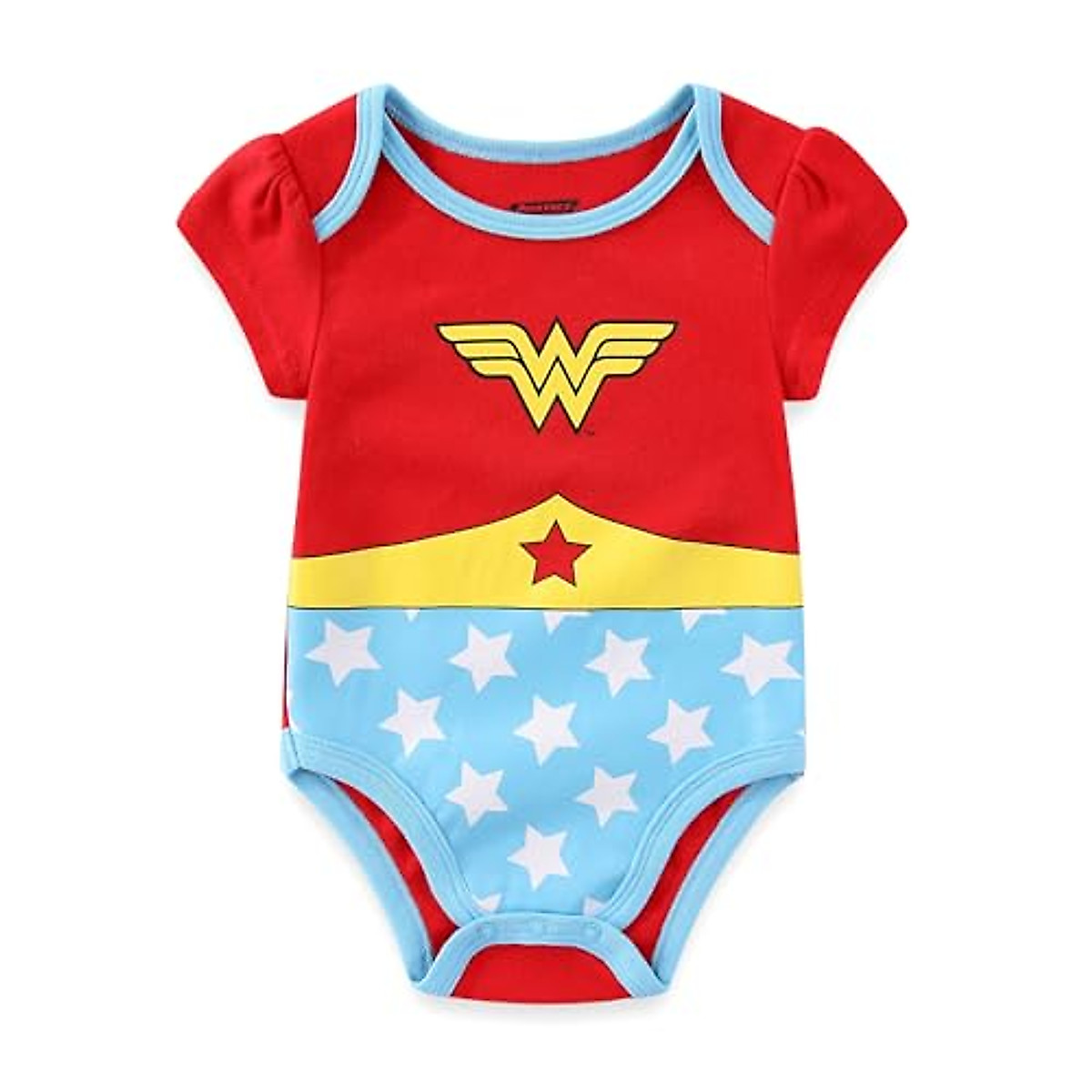 WARNER BROS DC Comics Girls Short Sleeve Bodysuit 5 Pack for Newborn and Infant