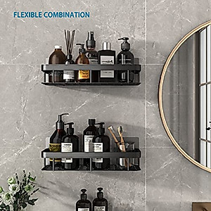 Shower Caddy Shelf Organizer Rack,No Drilling Adhesive Bathroom Shelves Basket Inside Shower,Kitchen Sink Caddy Organizer,Wall Mount Shower Storage Home Organization Rv Accessories.