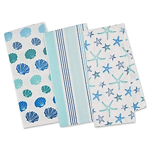Design Imports DII Beachcomber Dish Towel, Set of 3