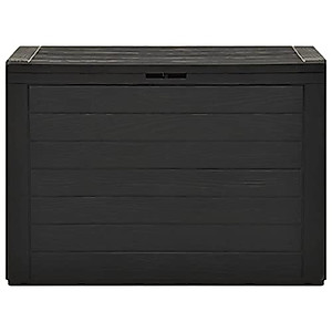 vidaXL Patio Storage Box Garden Cushion Deck Outdoor Storage Chest Storing Pillow Tool Box Blanket Indoor Interior Container Brown 45.7"