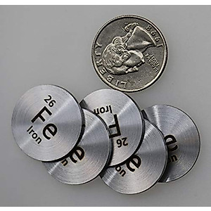Iron (Fe) 24.26mm Metal Disc 99.9% Pure for Collection or Experiments