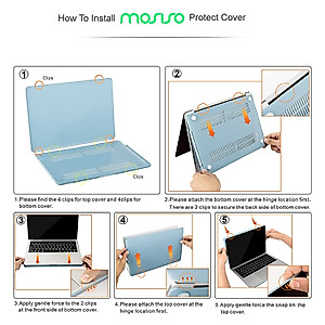 MOSISO Compatible with MacBook Pro 15 inch Case 2019 2018 2017 2016 Release A1990 A1707 with Touch Bar, Plastic Hard Shell Case & Keyboard Cover & Screen Protector & Storage Bag, Crystal Clear