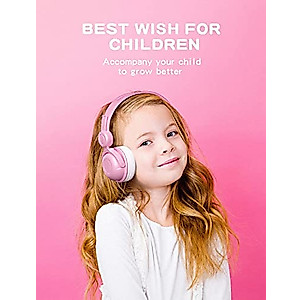 Kids Headphones, Wired On-Ear Child Headset with Mic, HD Sound Sharing Function and 85dB Volume Limited Hearing Protection for Phone Tablet PC