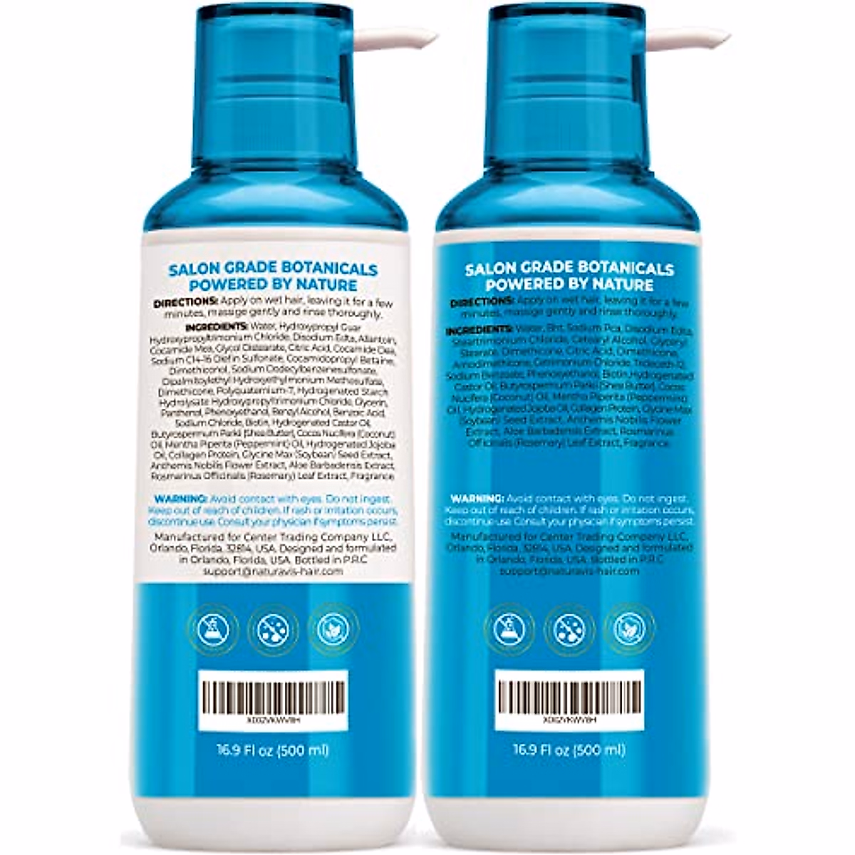 Biotin Shampoo and Conditioner Set with Castor Oil Sulfate Free for Men and Women - With Shea to Promote Intense Moisture for Hair