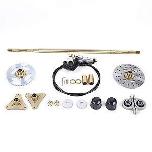 CHUNILLE Complete Rear Axle Kit W/Master Cylinder & Caliper Brake Assembly For Go Kart 50cc ATV Rear (Style 4)