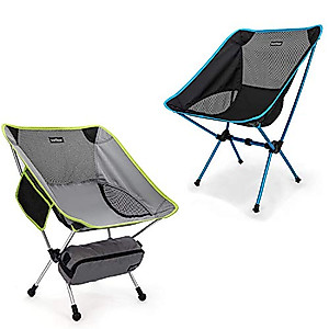 Sunyear Camping Chair Lightweight Portable Folding Backpacking Chairs, Small Compact Collapsible Backpack Camp Chair for Outdoor, Hiking, Picnic