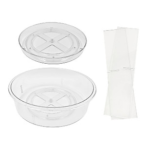 Sedmoon Lazy Susan Cabinet Organizer 2 Pack (12''&9''), Rotating Spice Rack Kitchen Storage Cosmetic Makeup Organizers for Pantry, Countertop, Fridge, Vanity, Bathroom