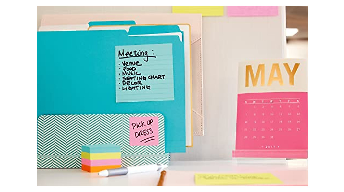 Post-it Super Sticky Notes 4x4 in - Vibrant Neons, 2× Sticking Power