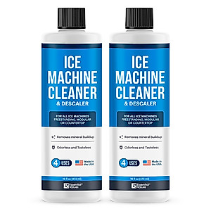 Essential Values 2-Pack Ice Machine Cleaner and Descaler 16 fl oz, Nickel Safe Descaler | Ice Maker Cleaner Compatible with All Major Brands (Scotsman, KitchenAid, Affresh)