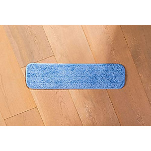 Bulk 18" Microfiber Wet Mop Pads Wholesale - Case Quantity (108 Count) | Use with Any Velcro Style Mop Frame | Machine Washable