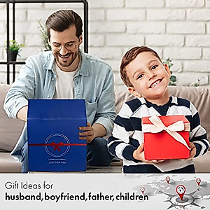 WOWESOTICA Floating globe, Magnetic Levitating Geographic Globes with LED Lights, Desk Spinning Rotating Globes for Kids, Men and Family (Blue)