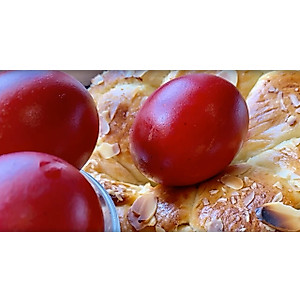 Generic Red Egg Dye for Greek Orthodox Traditional Easter - Food Coloring Kit - Up to 30 Eggs - Non-Toxic, Vibrant Red Color - Easy Preparation and Use