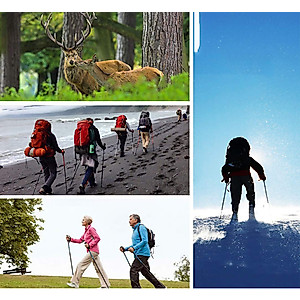 Upgrade Trekking Pole,Ultralight Aluminium Alloy Foldable, Anti Shock Walking/Camping （1 Pack，Red）