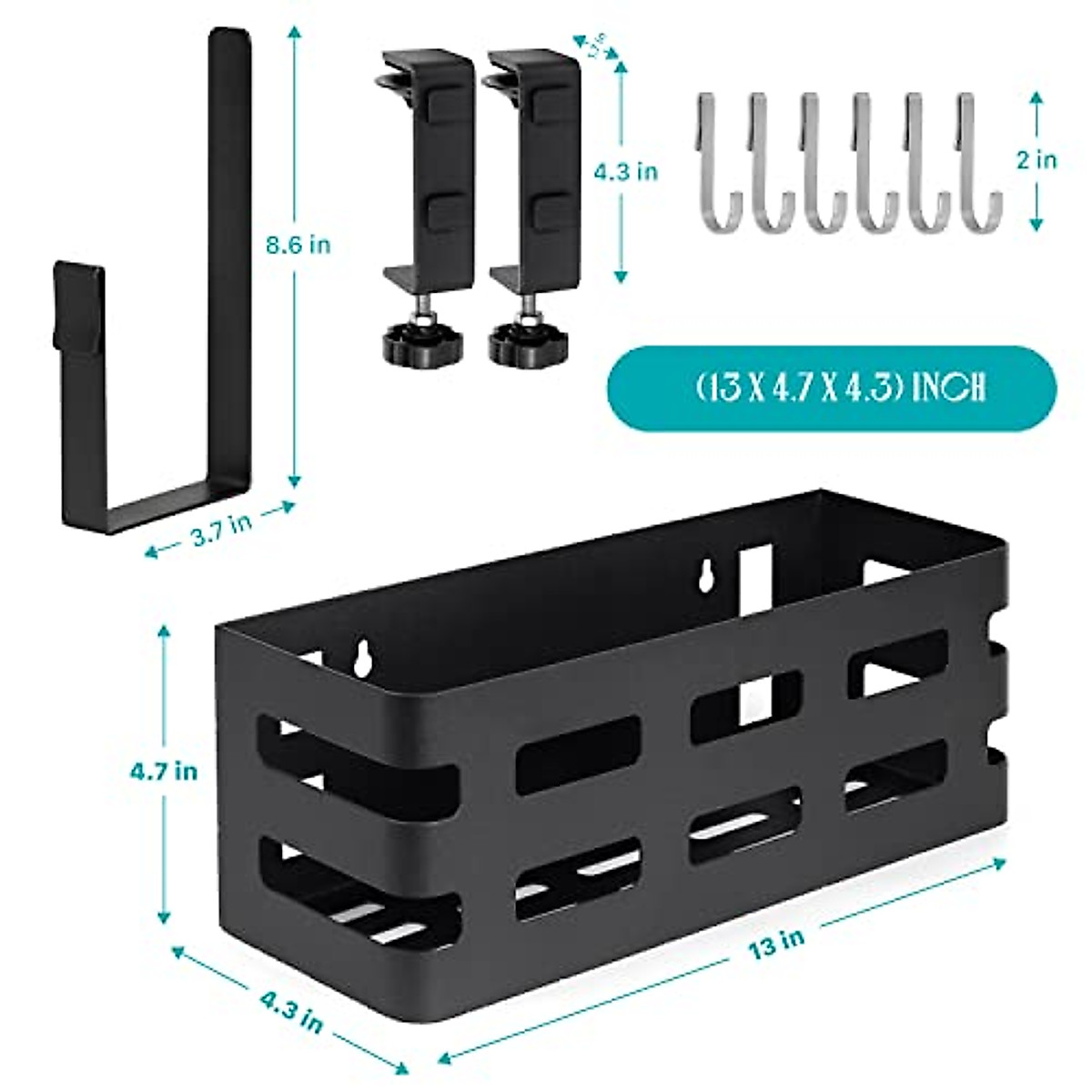 WIMART Blackstone Griddle Caddy, Storage Box Space Saving BBQ Accessories for 28"/36" Blackstone Griddle/Prep Cart, Outdoor Grill Storage Basket Griddle Caddy (Black - 1 Pcs/Set)