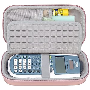 Canboc Carrying Case for Texas Instruments TI-30XS/ TI-36X Pro MultiView Scientific Calculator, Mesh Bag fit Cable, Batteries, Pens and Other Accessories, Rose Gold (Case Only)