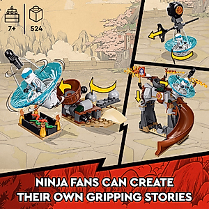 LEGO NINJAGO Ninja Training Center 71764 Building Kit Featuring NINJAGO Zane and Jay, a Snake Figure and a Spinning Toy; Construction Toys for Kids Aged 7+ (524 Pieces)