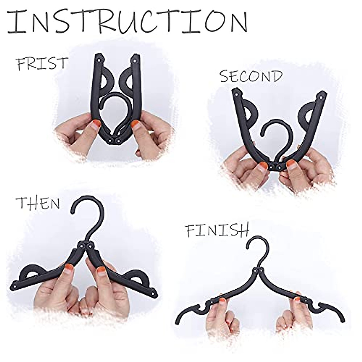 Travel Hangers, Set of 10, Lightweight and Portable Clothes Hangers for Business Trips and Vacations