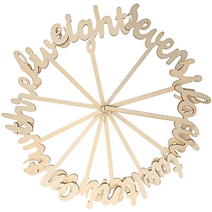 Tinksky 12pcs One-Twelve Wooden Table Numbers on Sticks for Wedding Party Decoration