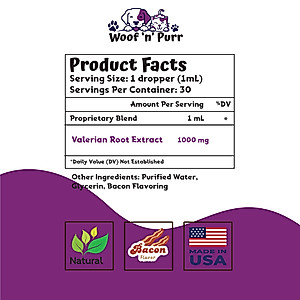 Valerian Root for Dogs - Valerian for Dogs - Helps to Calm & Relax, and Much More - Dog Anxiety Relief - Dog Calming - Dog Sleep Aid - Sleep Aid for Dogs - Dog Calming Supplement - 1 fl oz