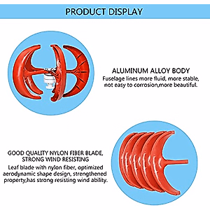 9000W Vertical Wind Power Turbine Generator, Magnetic Levitation Axis Wind Turbine Generator Wind Generator Power for Outdoor Garden(With Controller),24v