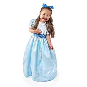 Little Adventures Wendy Dress up Costume with Hair Bow (Small) - Machine Washable Child Pretend Play and Party Dress with No Glitter
