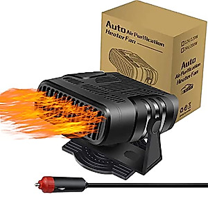 12V Car Heater Defroster,Upgraded 2 in 1 Auto Car Windshield Heater Cooling Fan Auto Defogger 360° Rotatable Fast Heating Quickly Defrost