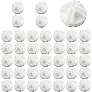AUXBC 40PCS Cube Connectors Plastic Storage Wire Cube Connectors ABS Connectors Organizer for Modular Closet Storage Organizer, Wire Shelving, Wardrobe, Shoe Rack Clips, Pet Carrier, White