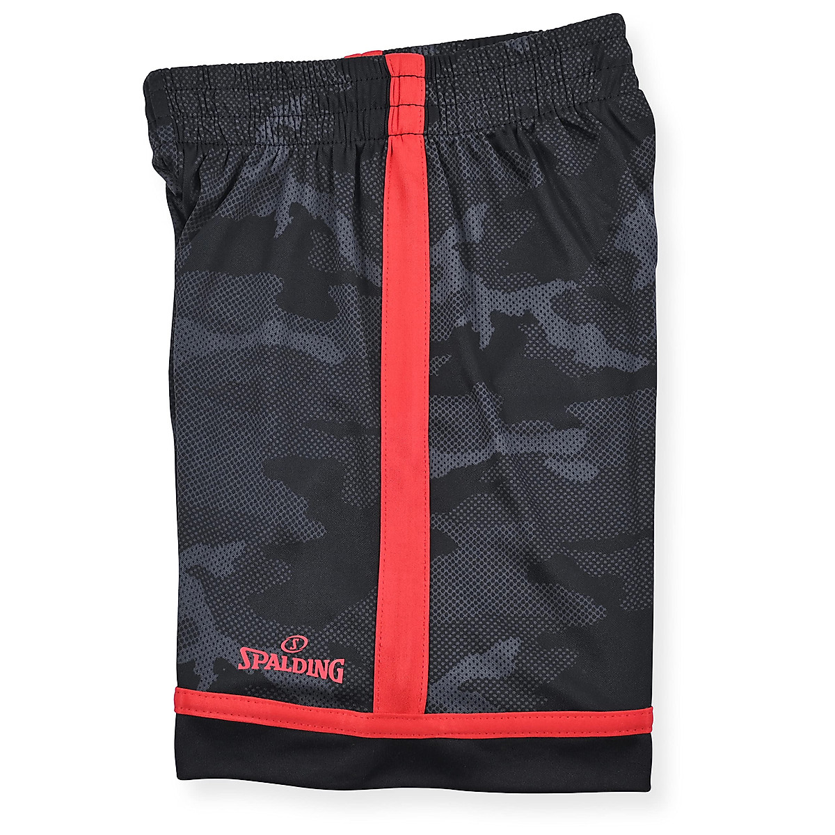 Spalding Boys 2 Pack Performance Basketball Shorts, Red/Black, 5/6