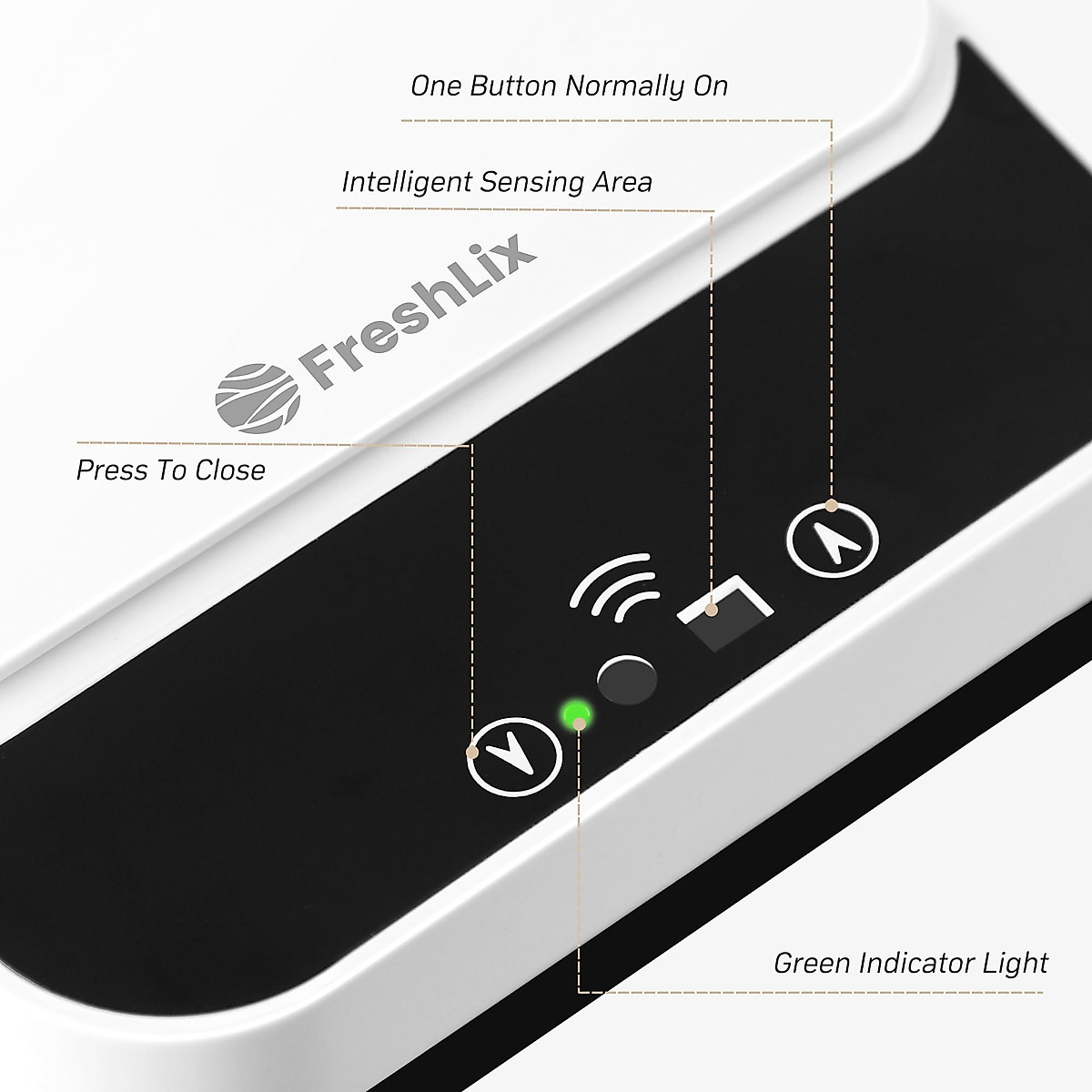 FRESHLIX 2 Pack Automatic Bathroom Trash Can 2.6 Gallon Smart Touchless Motion Sensor Trash Can with Lid Electric Waterproof Narrow Small Garbage Bin