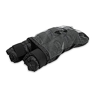 HORZE Pro Cooling Therapy Ice Wrap for Horses, Quick Cooling Gel Ice Pack with Flexible Straps, 1 Size - Pair - Jet Black
