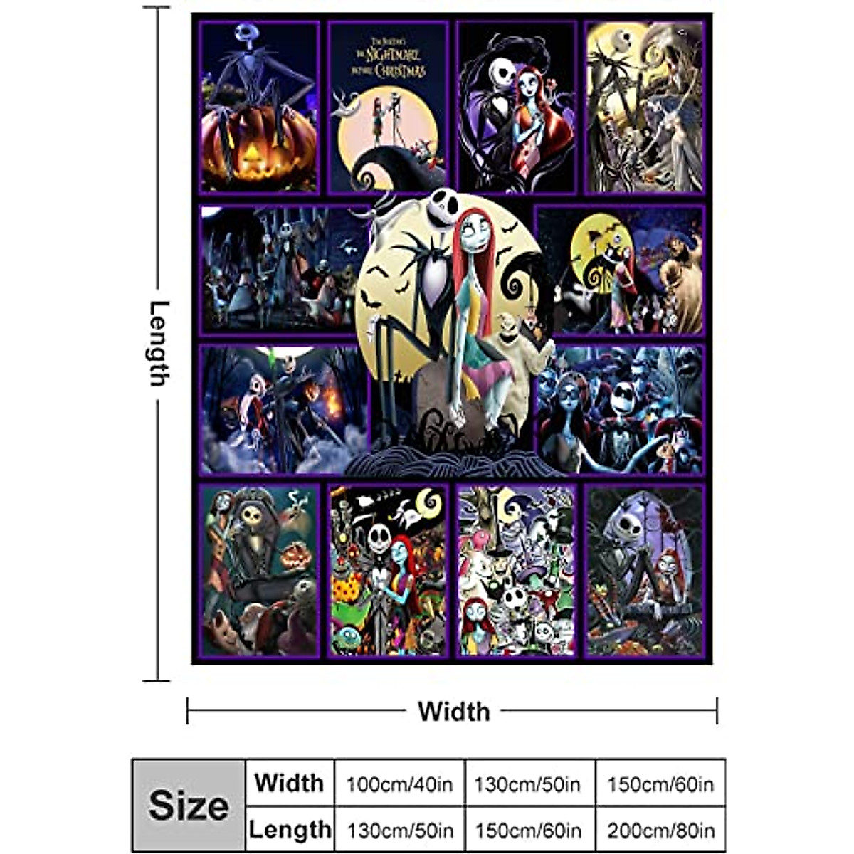 Christmas Blanket Flannel Halloween Throw Blanket Ultra Soft Warm Plush Bedding for Couch Bed Living Room Sofa Kids Children Adults Gifts 60"X50"