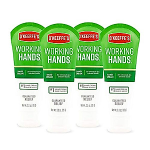 O'Keeffe's K0290004-4 Working Hands Hand Cream Tube (4 Pack), 3 oz