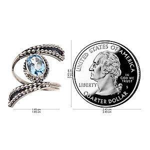 NOVICA Blue Topaz .925 Sterling Silver Cocktail Ring, 'Blue Melodies'