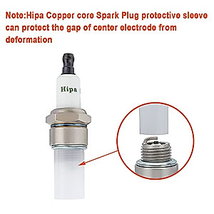 Hipa RJ19LM Nickel Copper Core Standard Spark Plug Replace for Champion J19LM RJ 19LM Briggs & Stratton 796112 802592 5095K Toro Recycler 22 Lawn Mower(4 Pack)