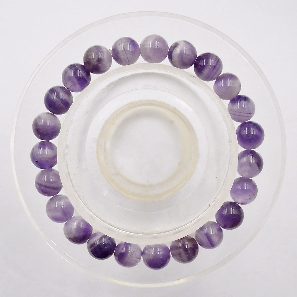 AD Beads Natural Gemstone Round Beads Stretch Bracelet Healing Reiki 8mm (Teeth Amethyst)